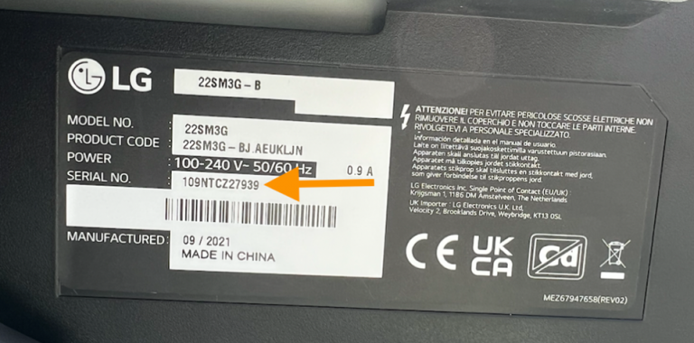 Locate Serial Number | ZetaDisplay